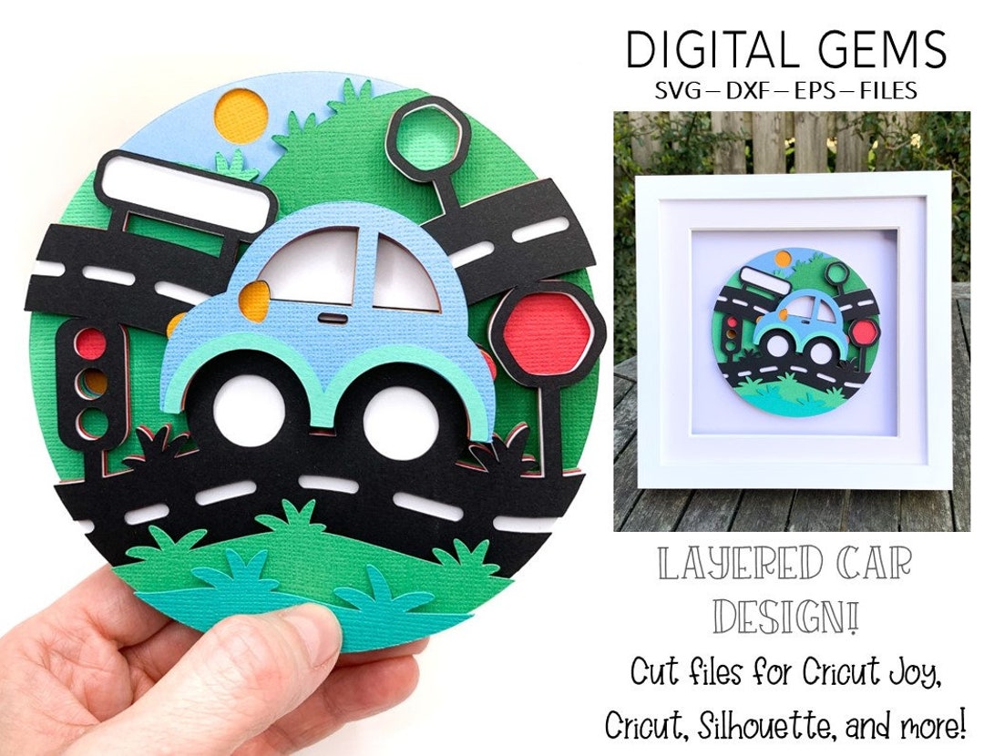 Car Shadow Box SVG | Digital Download. Works With Cricut Joy / Explore ...