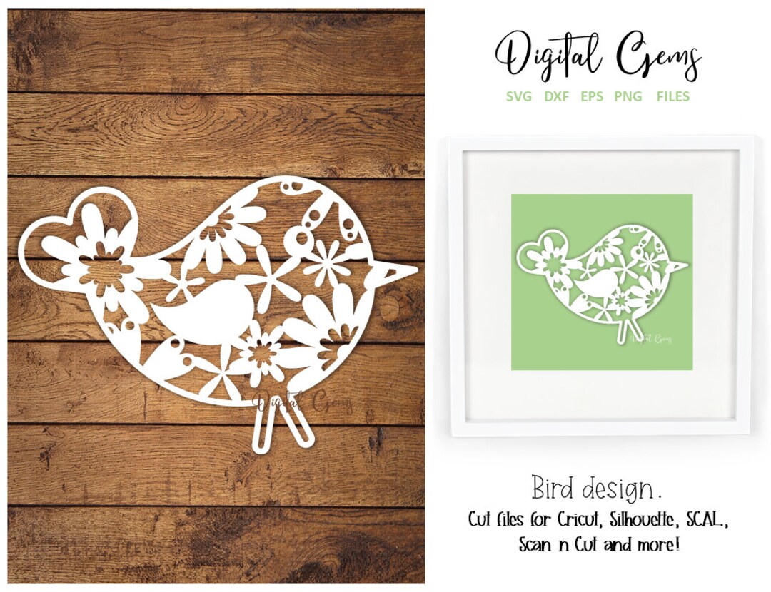 Bird Paper Cut Design. Svg / Dxf / Eps / Png Files and Pdf / Png ...