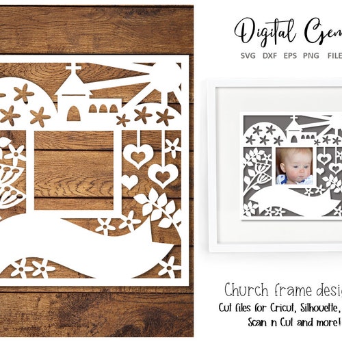 Christening Paper Cut Svg / Dxf / Eps / Files and Pdf / Png - Etsy