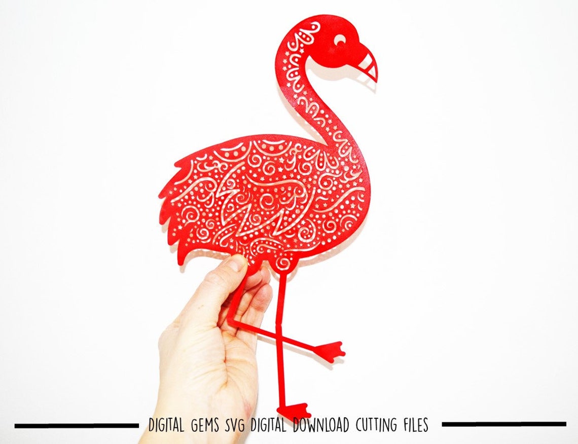 Flamingo Paper Cut Design. Svg / Dxf / Eps / Png Files and Pdf - Etsy