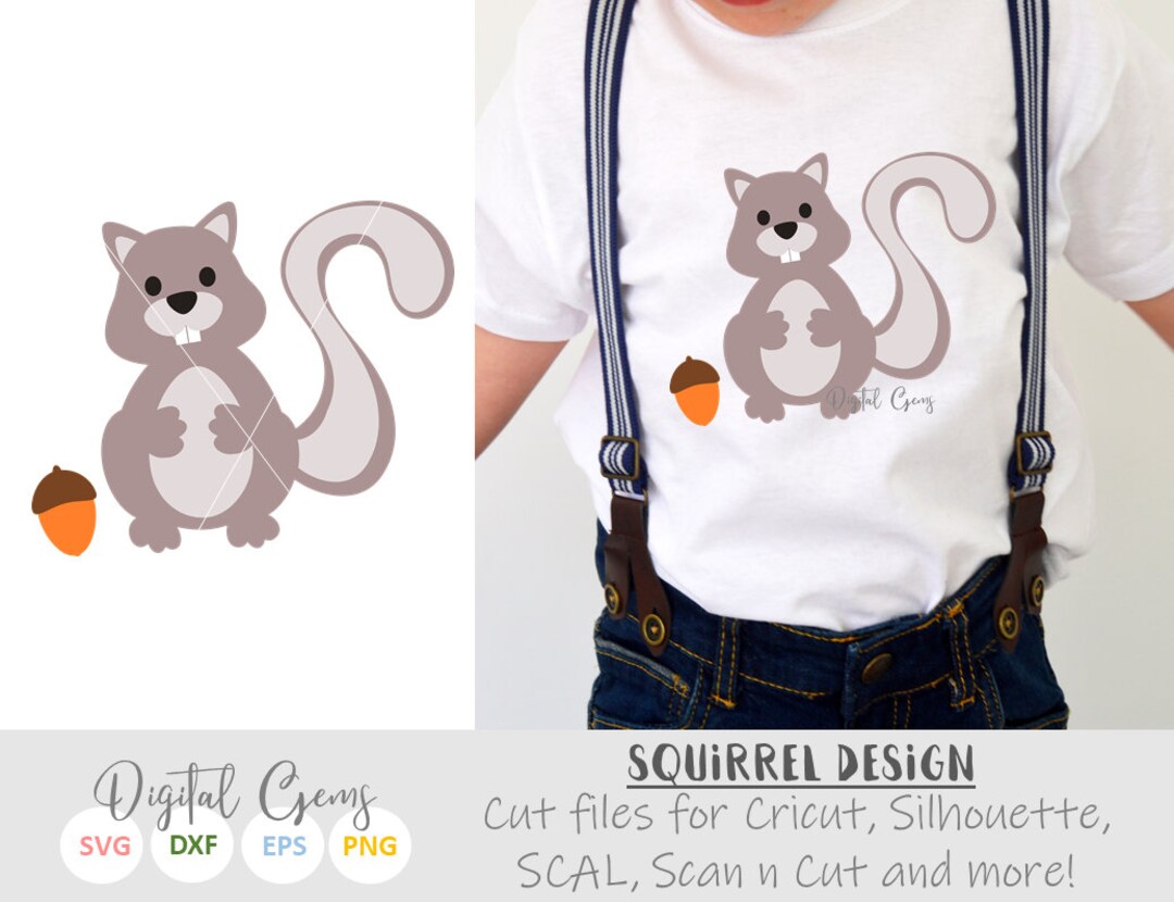 Squirrel and Acorn Svg / Dxf / Eps Files. Digital Download. Compatible ...