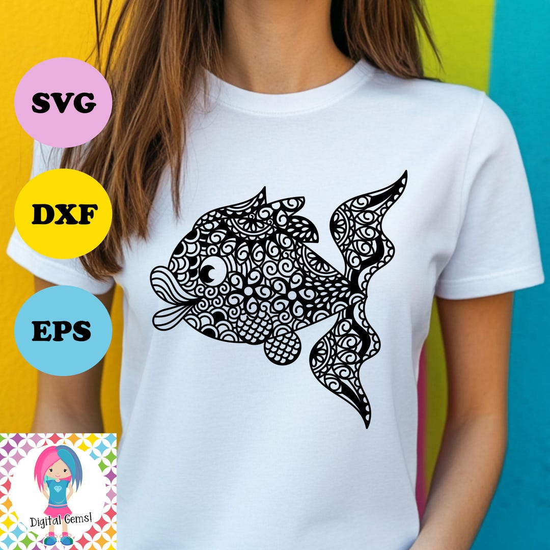 Fish Doodle SVG File for Vinyl & HTV | Cute Fish Design for Cricut and ...