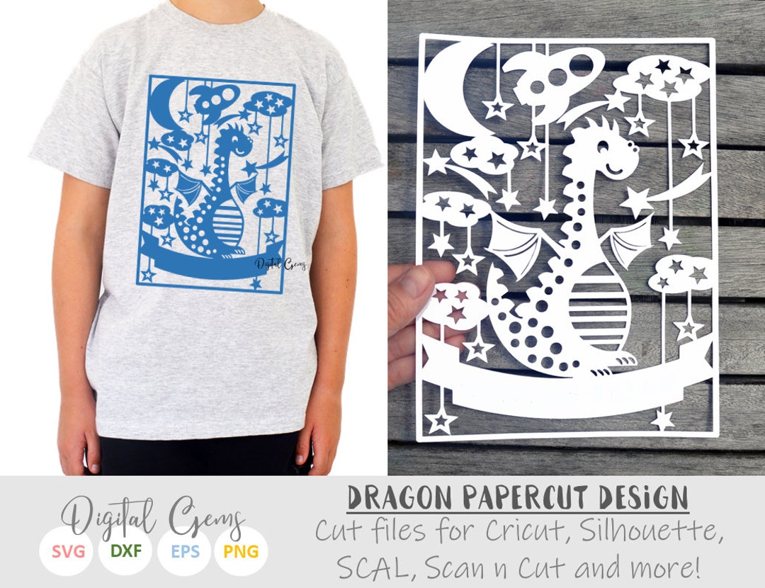 Dragon Paper Cut Svg / Dxf / Eps / Files, and Pdf / Png Printable ...