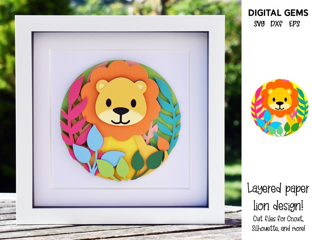 Animal Layered Paper Designs. Lion Unicorn Panda Giraffe - Etsy