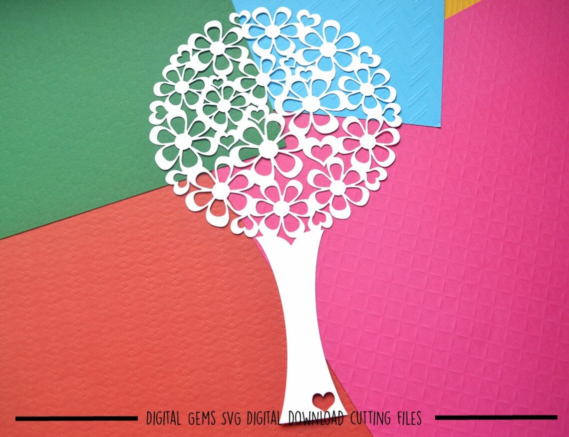Tree Paper Cut Svg / Dxf / Eps Files and Pdf / Png Printable | Etsy