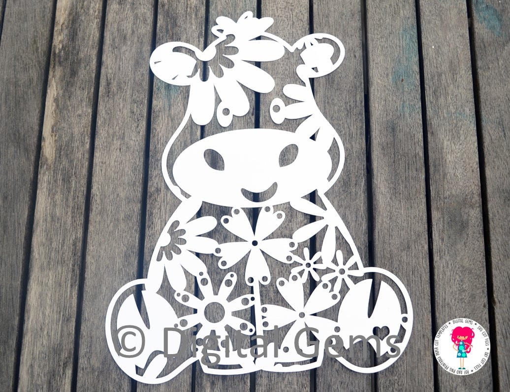 Cow paper cut svg / dxf / eps / files and pdf / png printable | Etsy