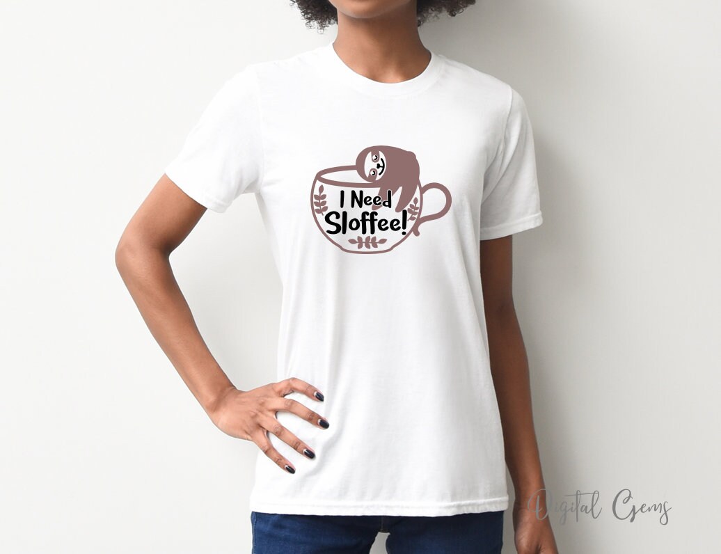 Sloth Sloffee Svg / Dxf / Eps / Png Files. Digital Download. - Etsy UK