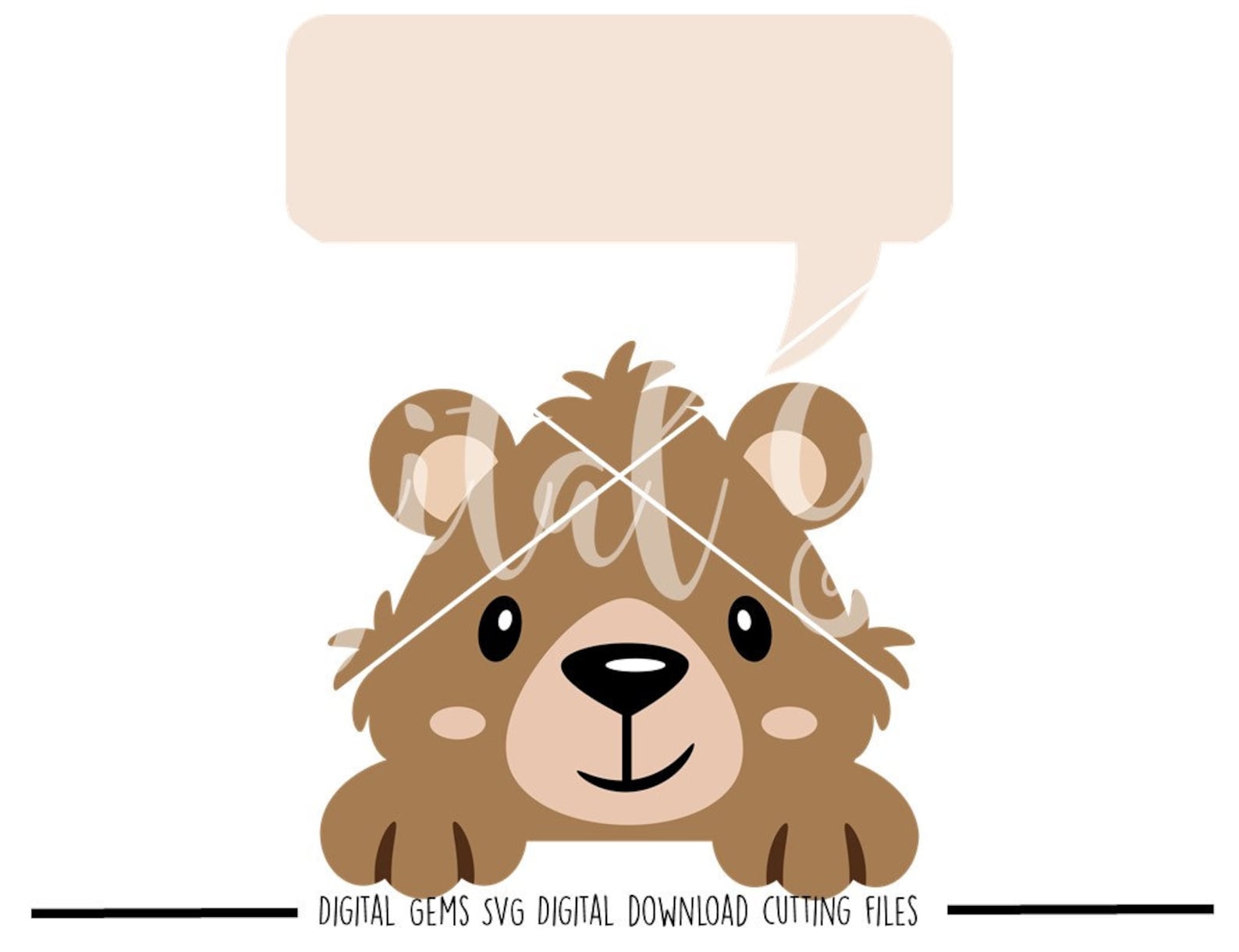 Peek a Boo Bear Svg / Dxf / Eps / Png Files. Digital Download. - Etsy