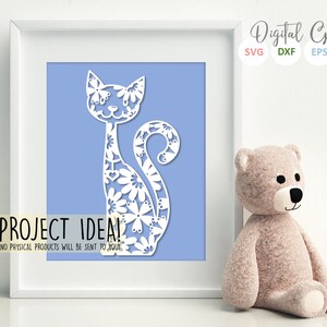 Cat Papercut Design. Svg / Dxf / Eps Files and a Pdf / Png Print Out ...
