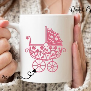 Pram, New Baby Paper Cut Svg / Dxf / Eps / Files and Pdf / Png ...