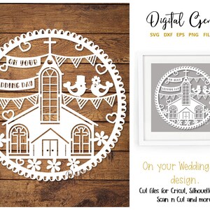 Wedding Paper Cut Design. Svg / Dxf / Eps / Png Files and Pdf / Png ...