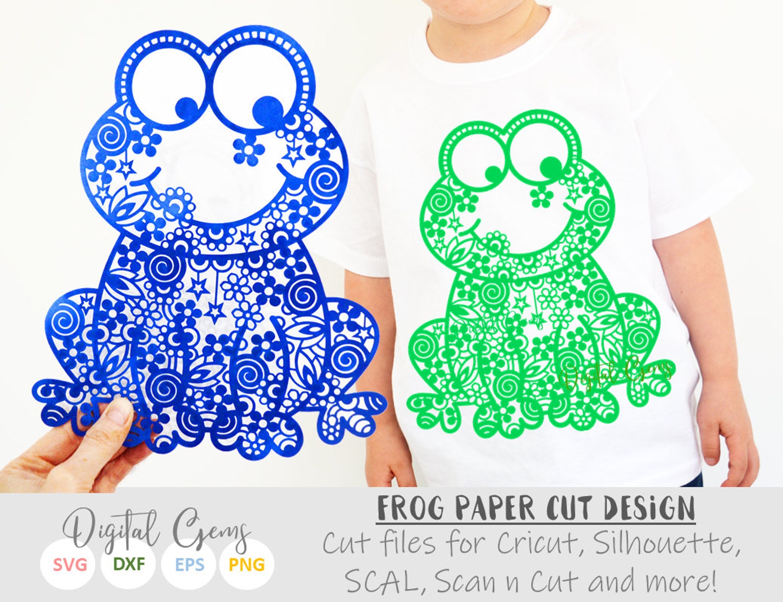 Zentangle Frog Paper Cut Svg / Dxf / Eps / Files and Pdf / Png - Etsy