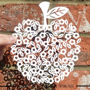 Apple Paper Cut Svg / Dxf / Eps Files and Pdf / Png Printable Templates ...