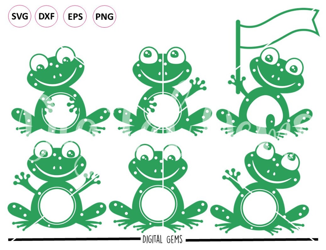 Frog Svg / Dxf / Eps / Png Files. Digital Download. Compatible | Etsy UK