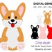 Corgi Dog Design Svg / Dxf / Eps / Png Files. Digital - Etsy