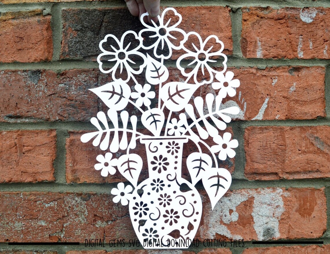 Flower Paper Cut Design. Svg / Dxf / Eps / Png Files and Pdf / Png ...