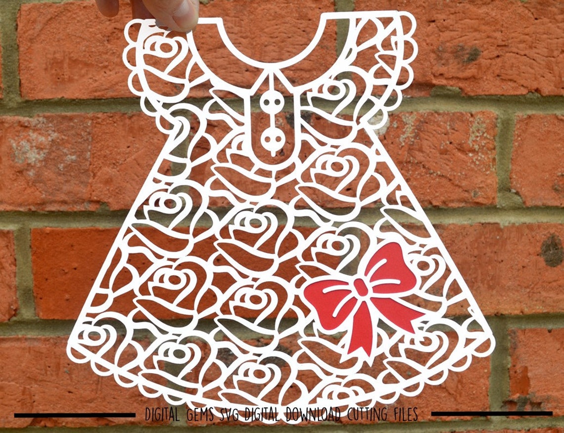 Baby Girl Dress Paper Cut Svg / Dxf / Eps / Files and Pdf / - Etsy