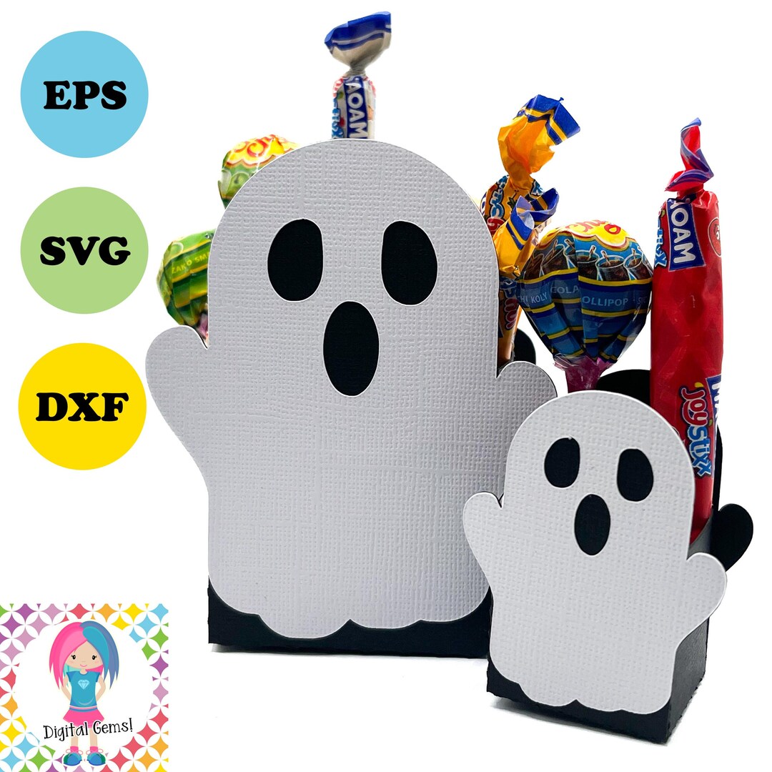 Ghost Treat Box Design SVG, Instant Download. Spooky, Halloween, Box ...