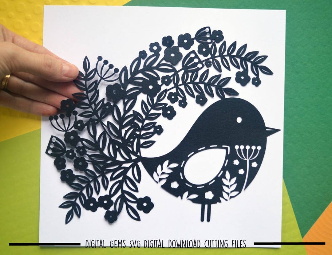 Bird Paper Cut Svg / Dxf / Eps / Files and Pdf / Png Printable ...