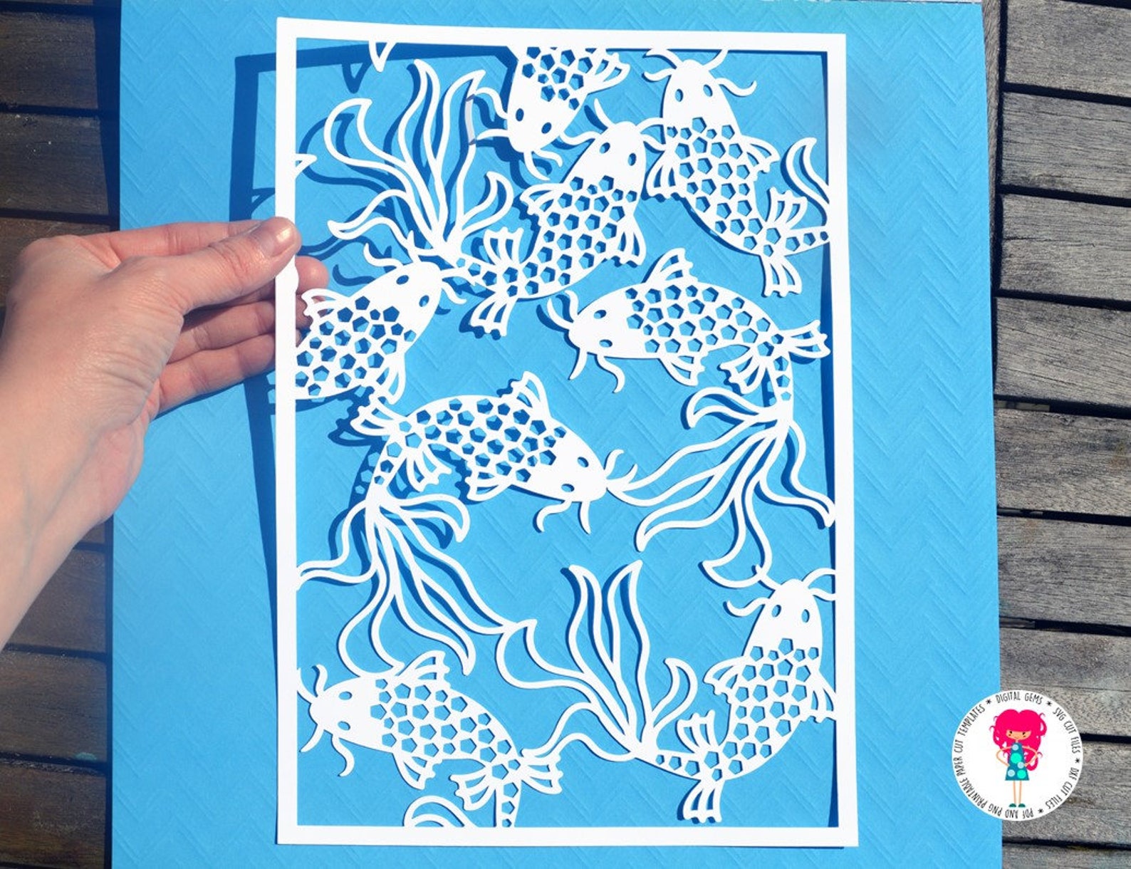 Fish Paper Cut Svg / Dxf / Eps / Png Files and Pdf / Png | Etsy