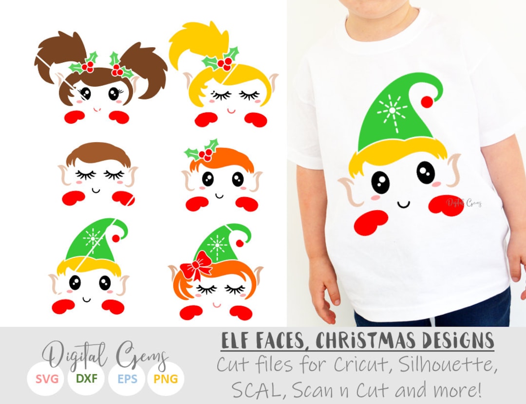 Elf / Elves Christmas Svg / Dxf / Eps / Png Files. Download. Compatible ...