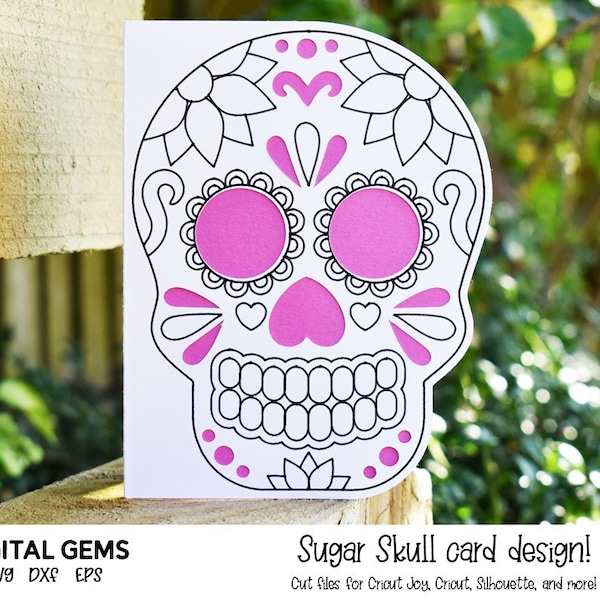 Sugar Skull Card - Etsy