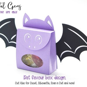 Bat, Halloween Favour Bag Design, Svg / Dxf / Eps Files. Digital ...