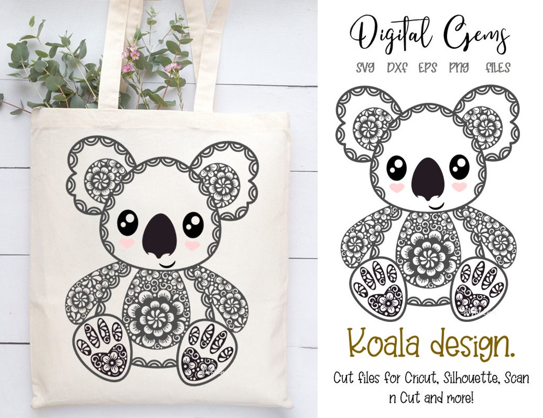 Koala Svg / Dxf / Eps / Png Files. Digital Download. Compatible With ...