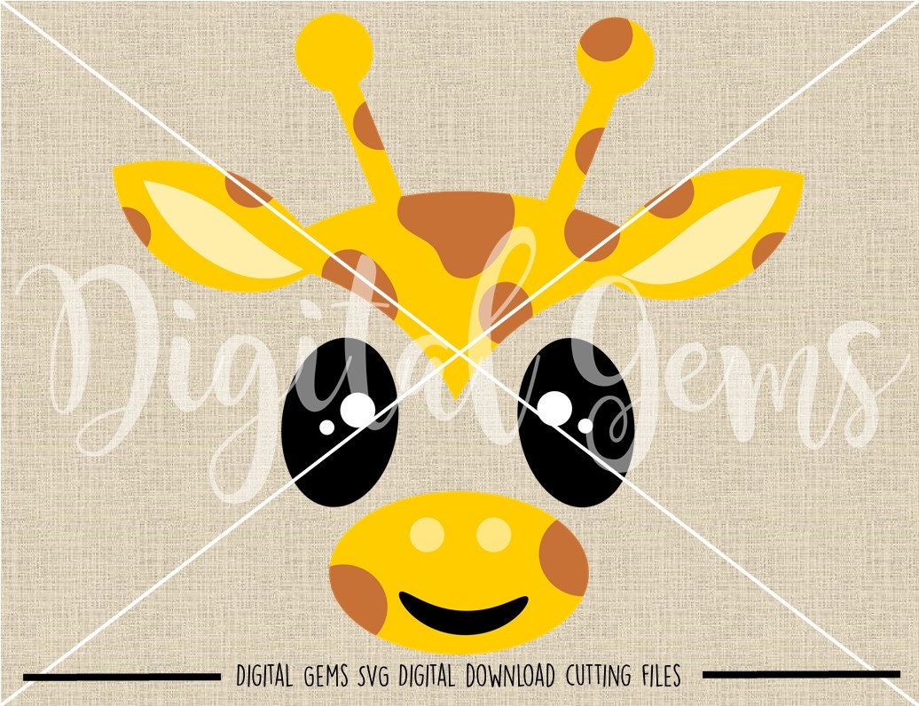 Giraffe Face Svg / Dxf / Eps / Png Files. Digital Download. | Etsy