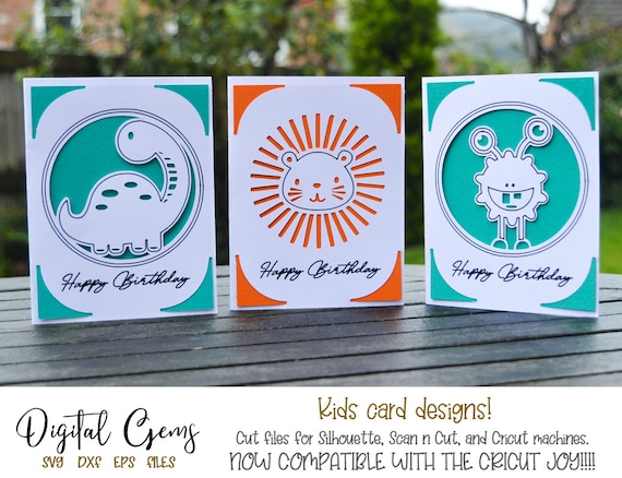 Birthday card designs svg / dxf / eps files. Digital | Etsy