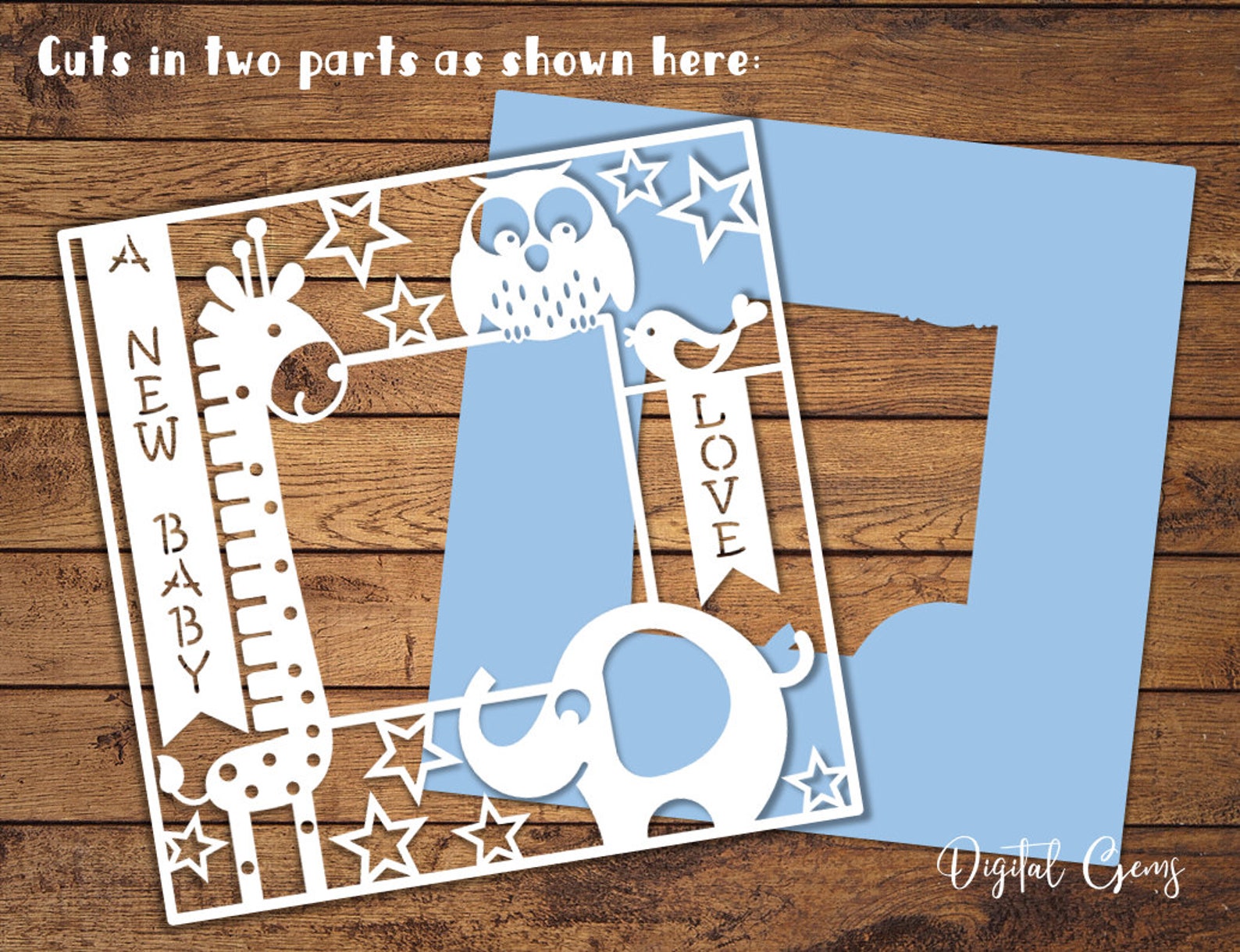 New Baby Animal Photo Frame Paper Cut Svg / Dxf / Eps / Files - Etsy