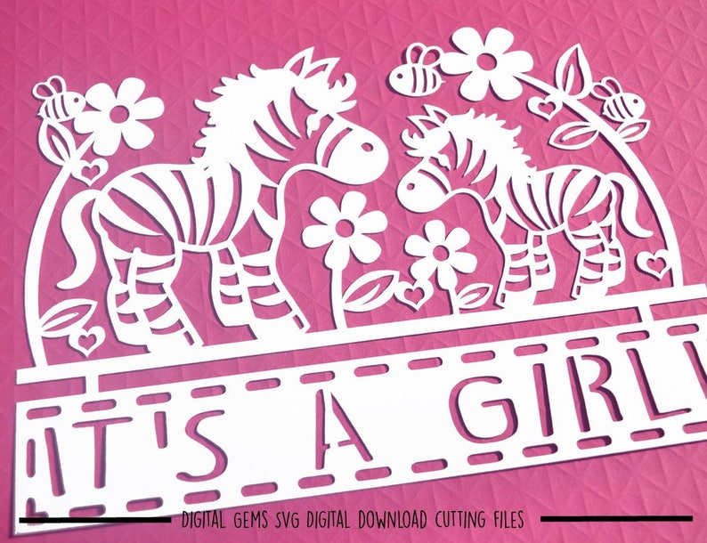 Zebra Paper Cut Svg / Dxf / Eps / Files and Pdf / Png - Etsy