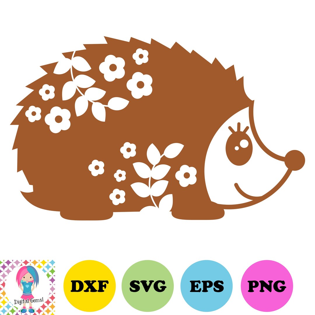 Hedgehog SVG, Instant Download, Hedgehog Clipart, Cut Files, Cricut ...
