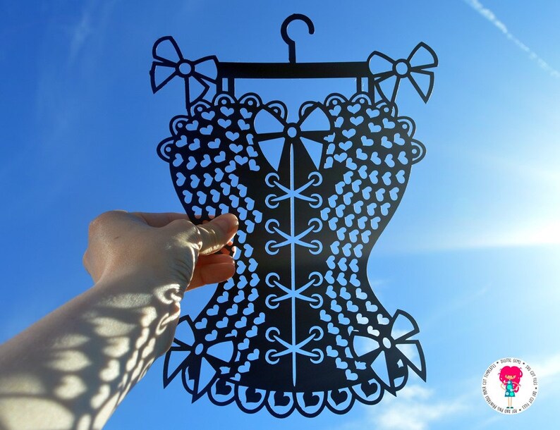 Burlesque Corset Paper Cut Svg / Dxf / Eps / Files and Pdf / - Etsy