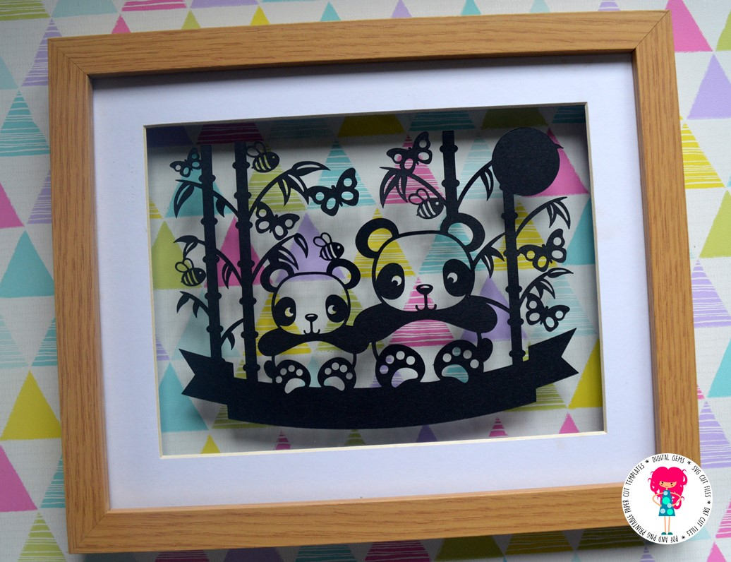 Panda Paper Cut Svg / Dxf / Eps / Files and Pdf / Png | Etsy