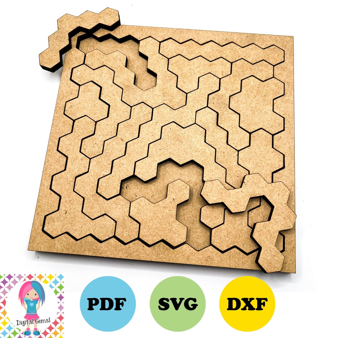 Jigsaw SVG | Laser Design. Digital Download. Works With Glowforge and ...