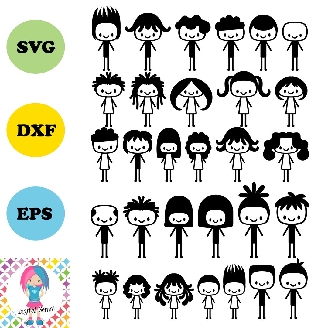Stick People SVG Files. Digital Download. Cricut Joy / Cricut - Etsy UK