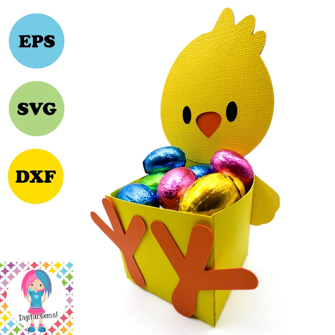 Chick Belly Box SVG: Paper Craft Template (digital Download) - Etsy