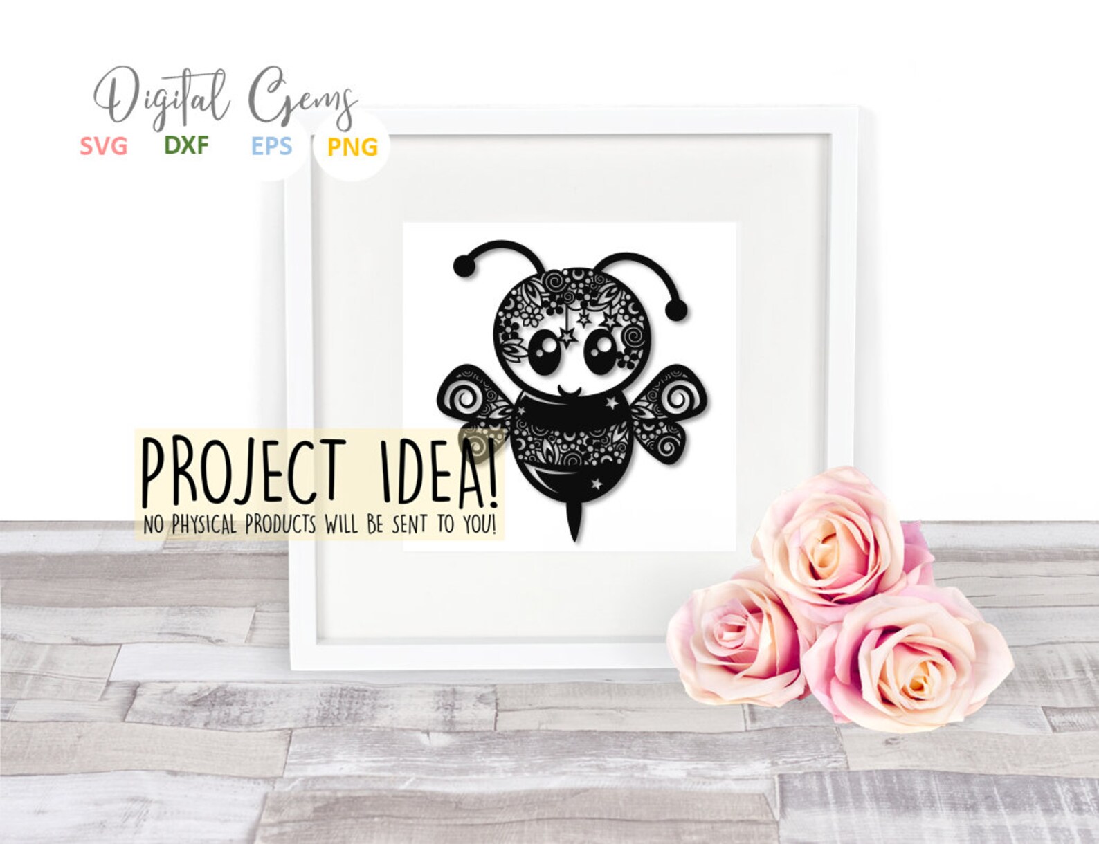 Bee Paper Cut Svg / Dxf / Eps / Files and Pdf / Png Printable Templates ...