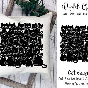 Cat Design Svg / Dxf / Eps / Png Files. Digital Download. Compatible ...