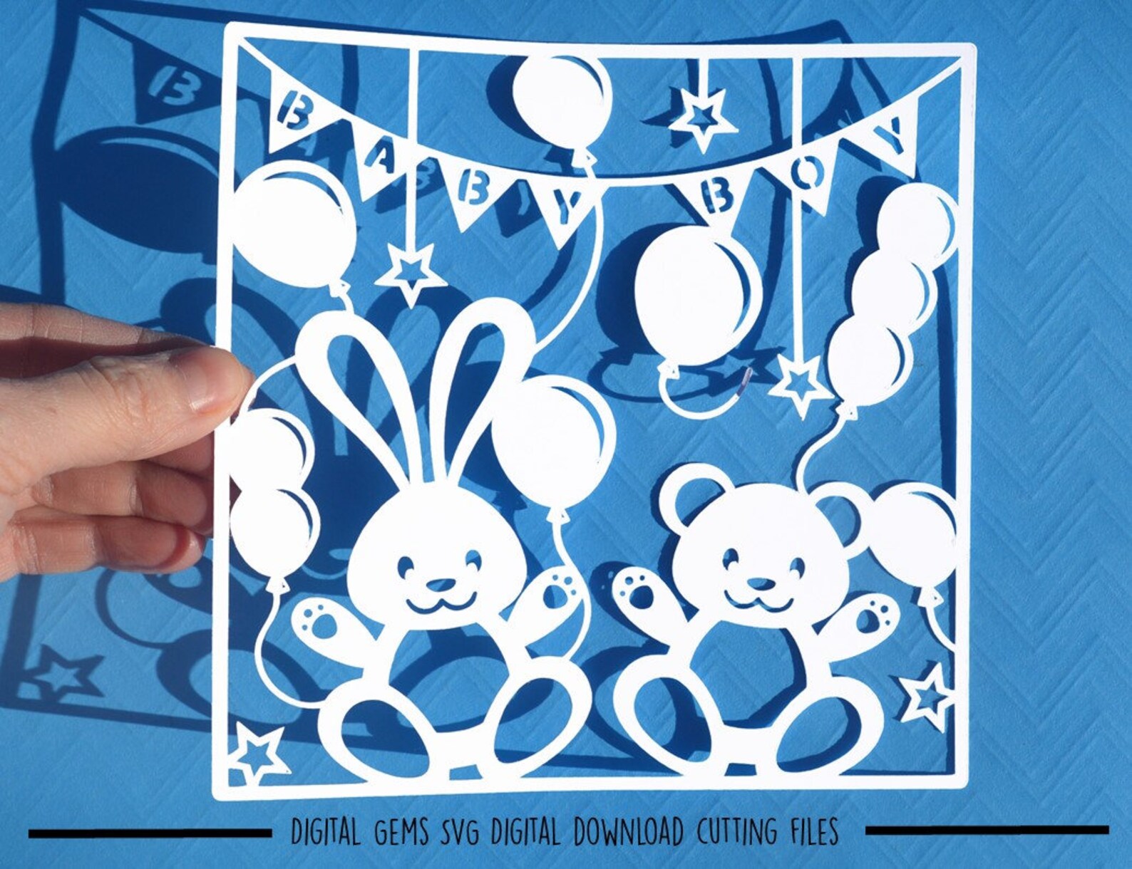 Baby Boy Paper Cut Svg / Dxf / Eps / Files and Pdf / Png | Etsy