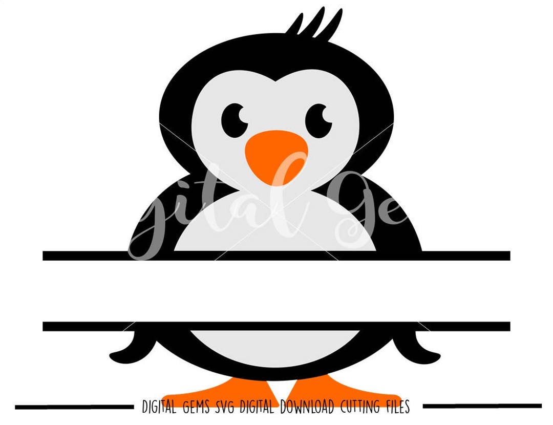 Penguin, Split Penguin Svg / Dxf / Eps / Png Files. Digital Download ...