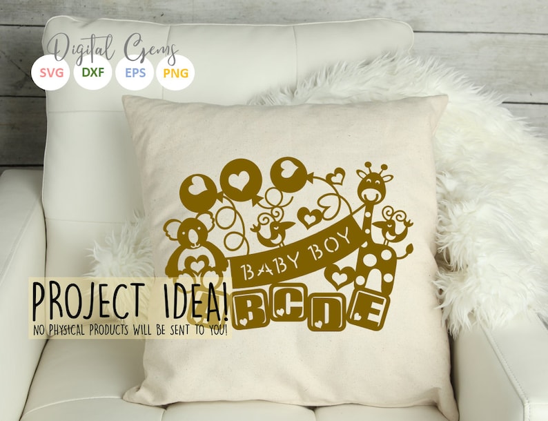 Baby Boy Paper Cut Svg / Dxf / Eps / Files and Pdf / Png Printable ...