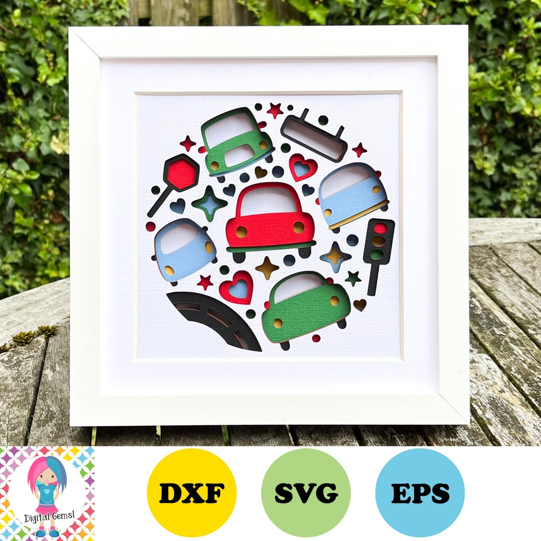 Car 3D Shadow Box SVG: Layered Paper Cut Design (digital Download) - Etsy
