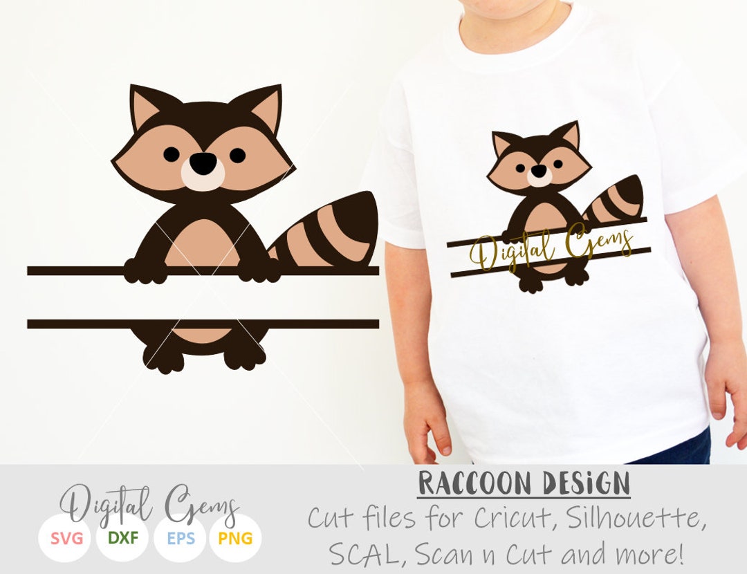 Split Raccoon, Split Animal Svg / Dxf / Eps / Png Files. Digital ...