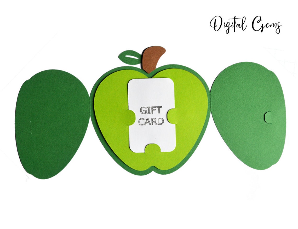 Apple Gift Card Holder Design Svg / Dxf / Eps / Png Files. Digital ...