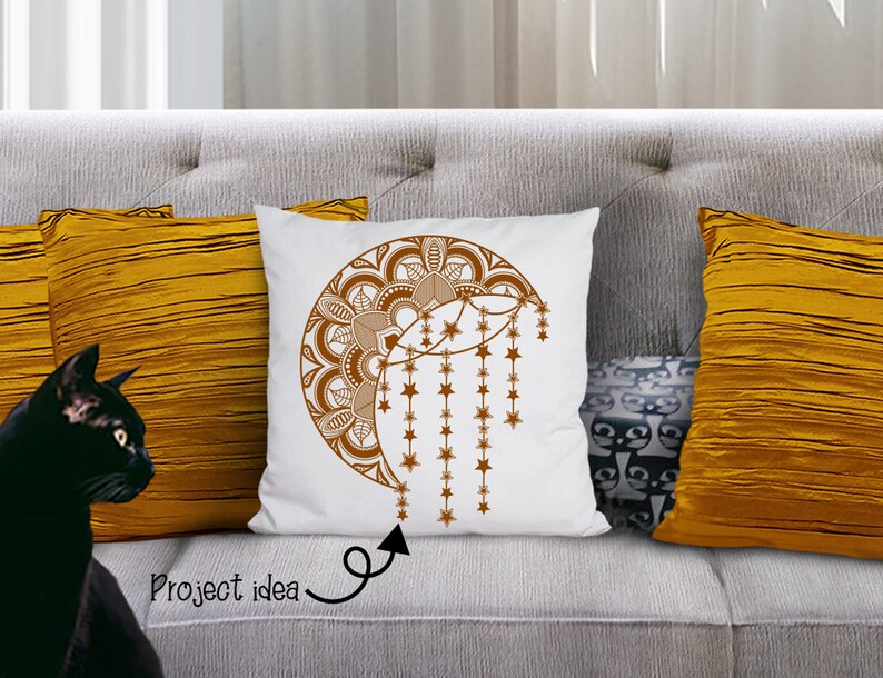 Moon and stars svg / dxf / eps / png files. Digital download. | Etsy