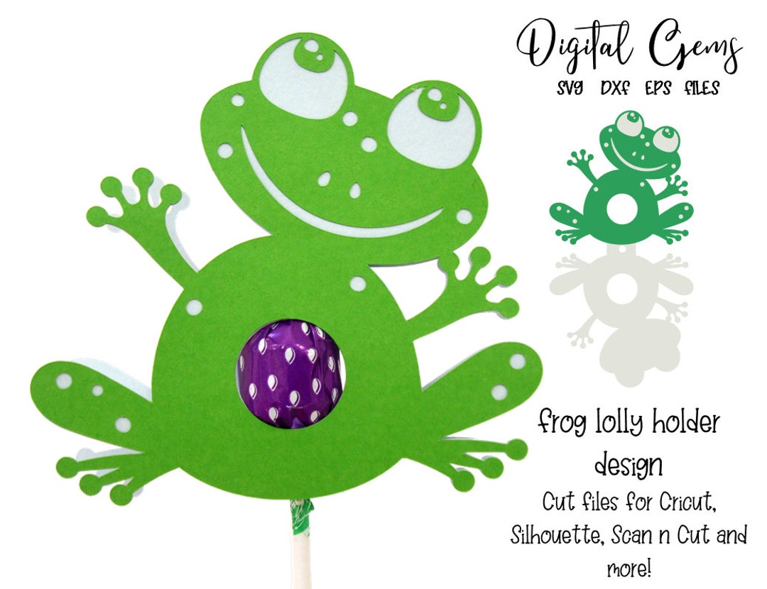 Frog Lollipop / Sucker Holder Design, Svg / Dxf / Eps Files. Digital ...