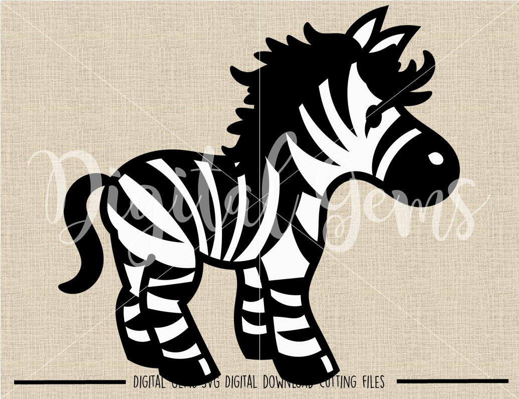 Zebra Svg / Dxf / Eps / Png Files. Digital Download. Compatible With ...
