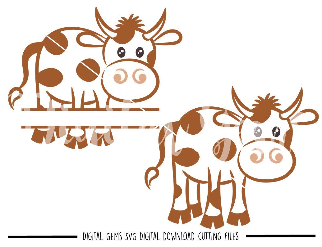 Cows Svg / Dxf / Eps / Png Files. Digital Download. Compatible With ...